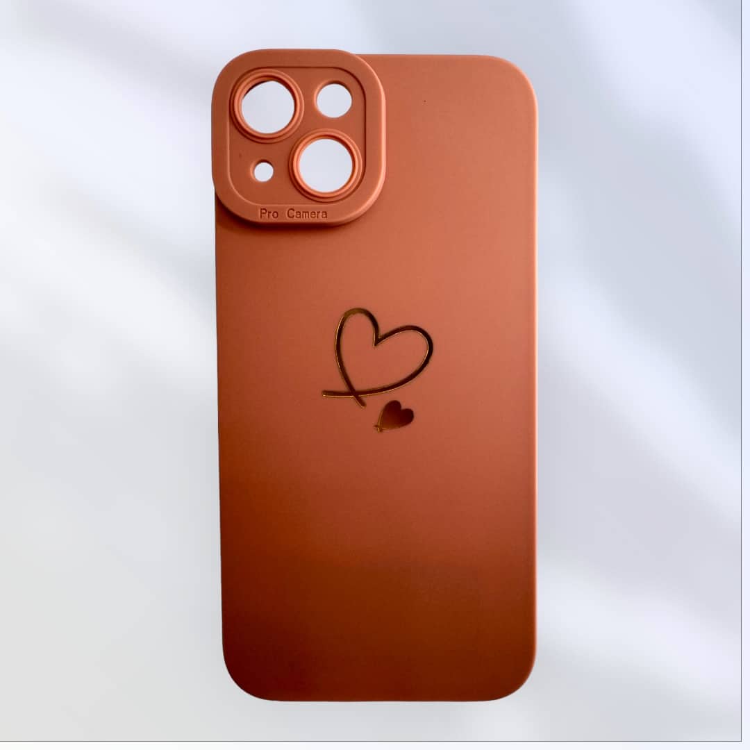 Maska color heart za iPhone 14 roze