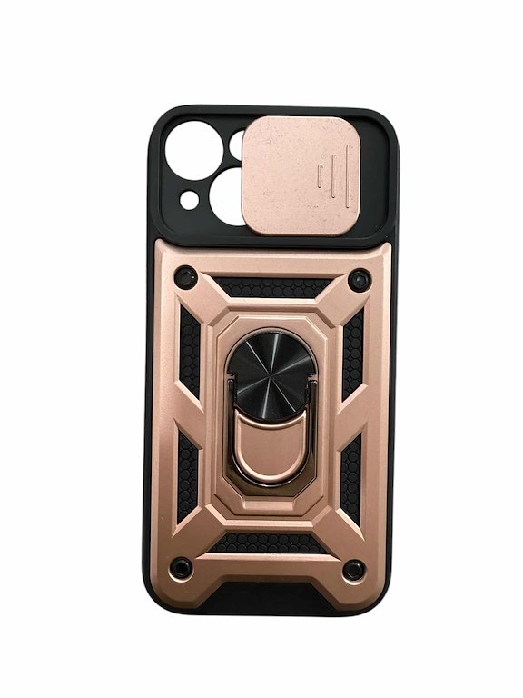 Maska Defender Ring & Camera protection za iPhone 15 roze