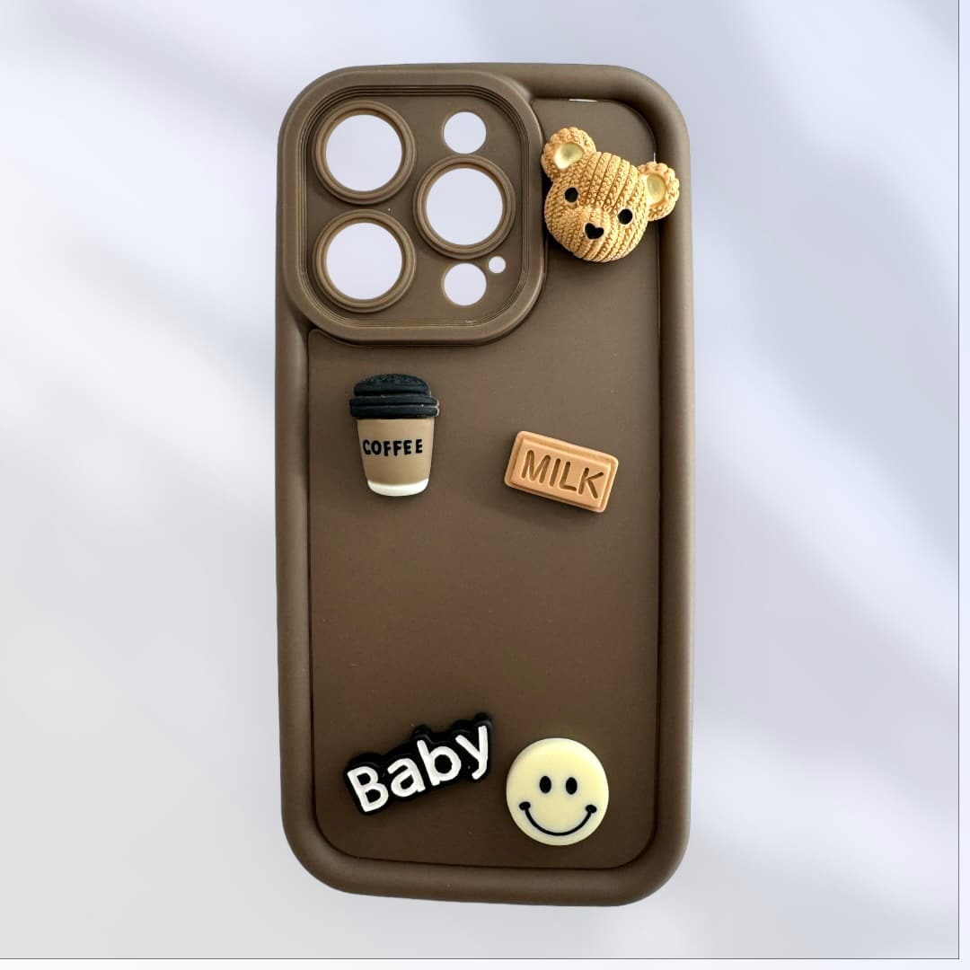 Maska coffee bear za iPhone 15 pro max braon