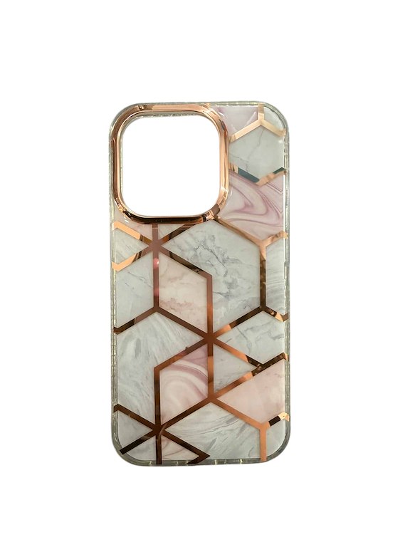 Maska Hard Case Marble za iPhone 15 pro roze