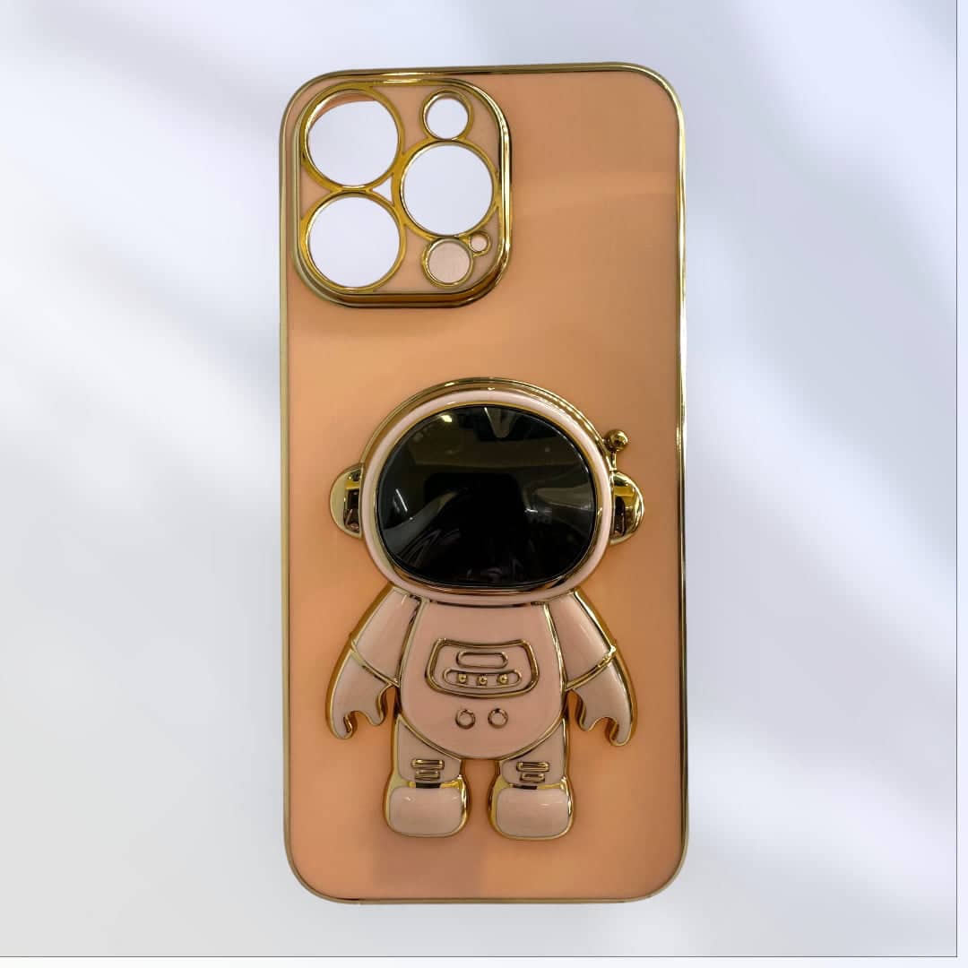 Maska astronaut stand za iPhone 15 pro roze