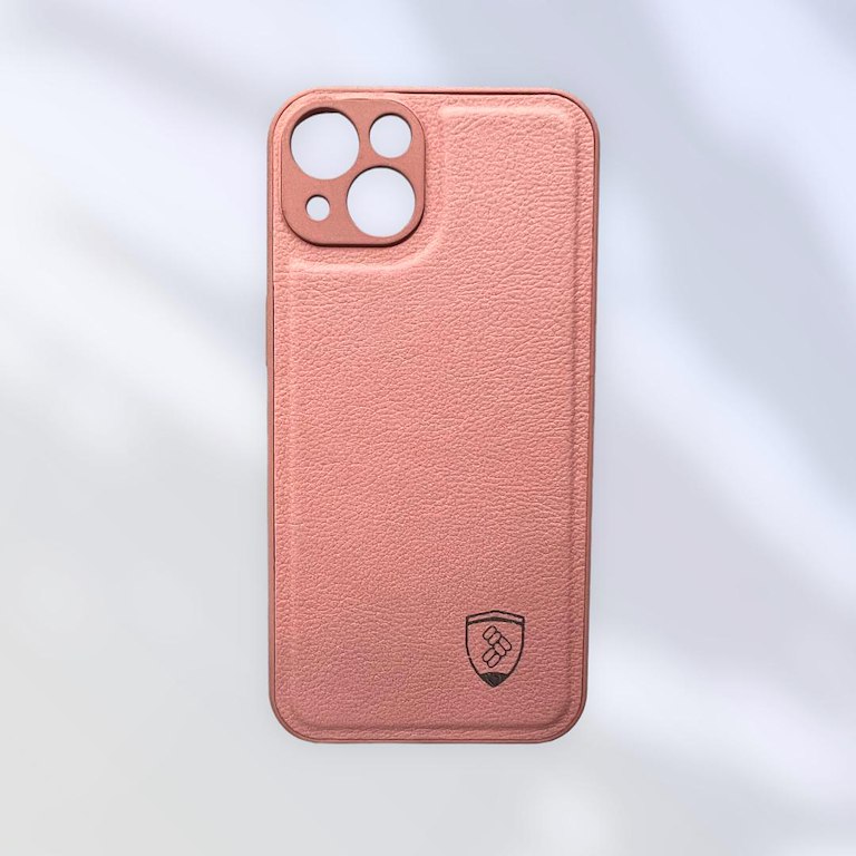 Maska Leather za iPhone 13 roze