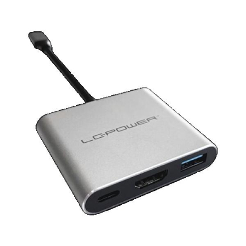 USB HUB LC Power LC-HUB-C-MULTI-4-V2 USB-A 3.2/HDMI/USB-C