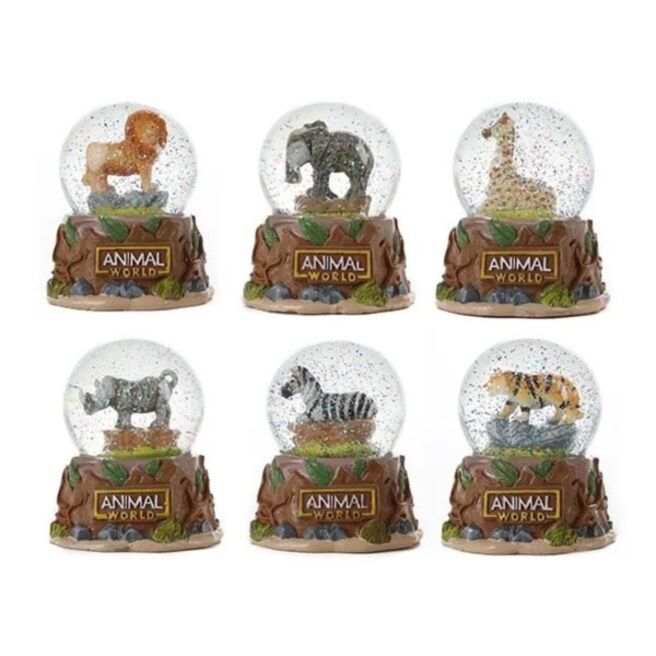 Animal World Dekorativni ukrasi snežna kugla Wild Animals