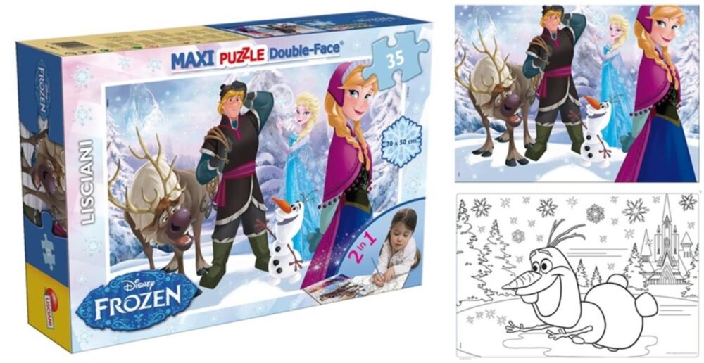Lisciani Slagalica Maxi Frozen 2u1 složi i oboji