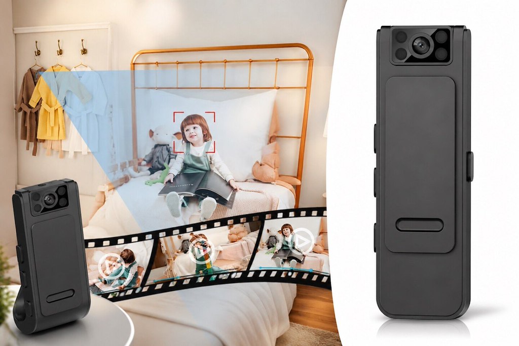 Mini prenosivi video rekorder 2K Nexo, 30fps HD, 180°    Ultra HD 2K