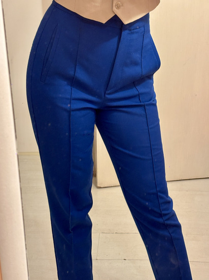 ZARA royal blue pantalone visoki struk