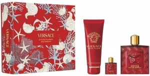 Versace Set Eros Flame M edp 100ml + edp 5ml + 150ml SG