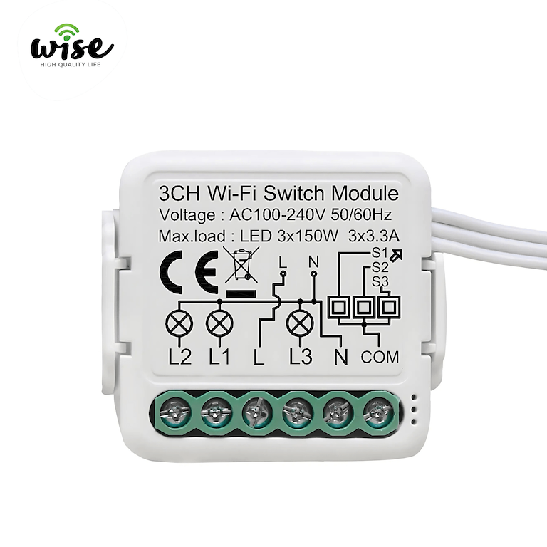Wise pametni prekidač SK 3 kanala, WSHP33