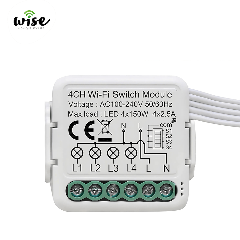 Wise pametni prekidač SK 4 kanala, WSHP44