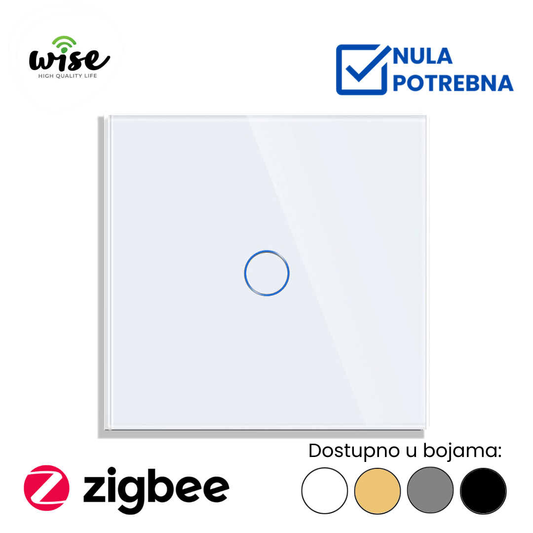 Wise Zigbee prekidač
1t,  staklo