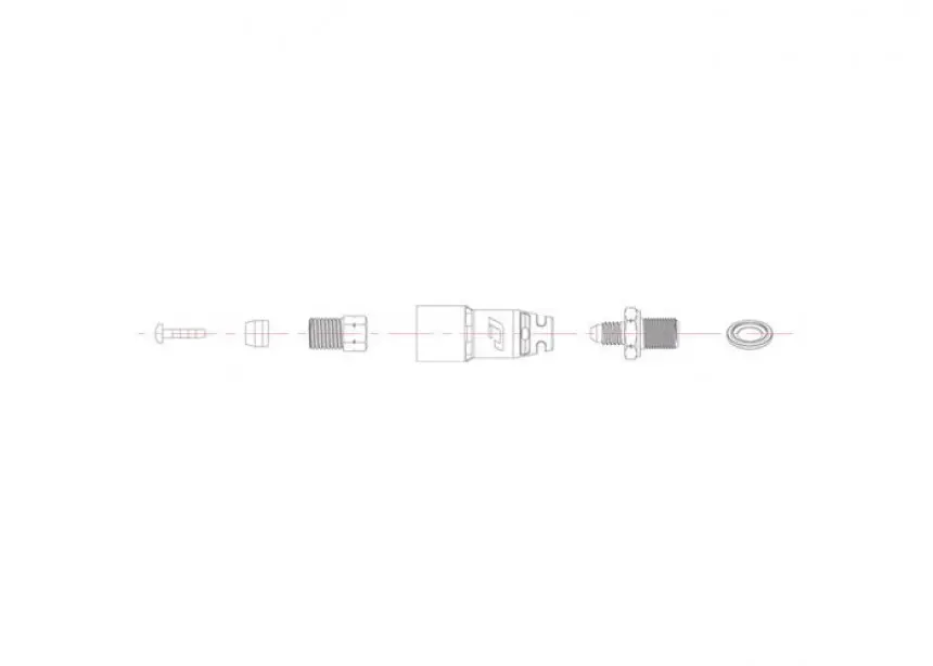 UVODNIK JAGWIRE ZA RAVNO SPAJANJE HIDRAULIČNOG CREVA 0° Tektro JAG-HFA801