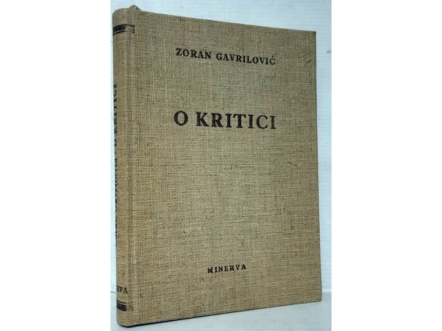 O kritici – Zoran Gavrilović
