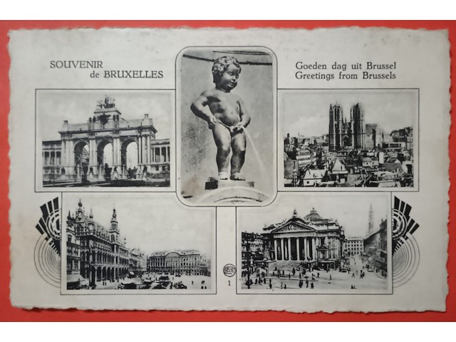 SOUVENIR DE BRUXELLES -POST CARD