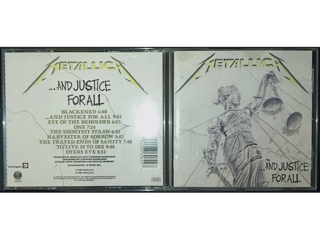 Metallica-And Justice for All Made in Germany CD (1988)