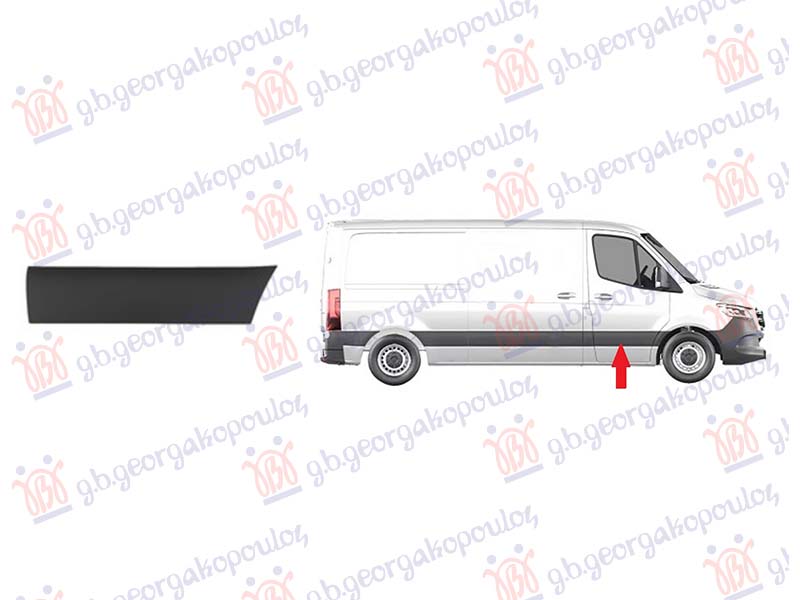 LAJSNA PREDNJIH VRATA Desna str. MERCEDES SPRINTER (W907) (2018-) (OEM: 91069003009K83)