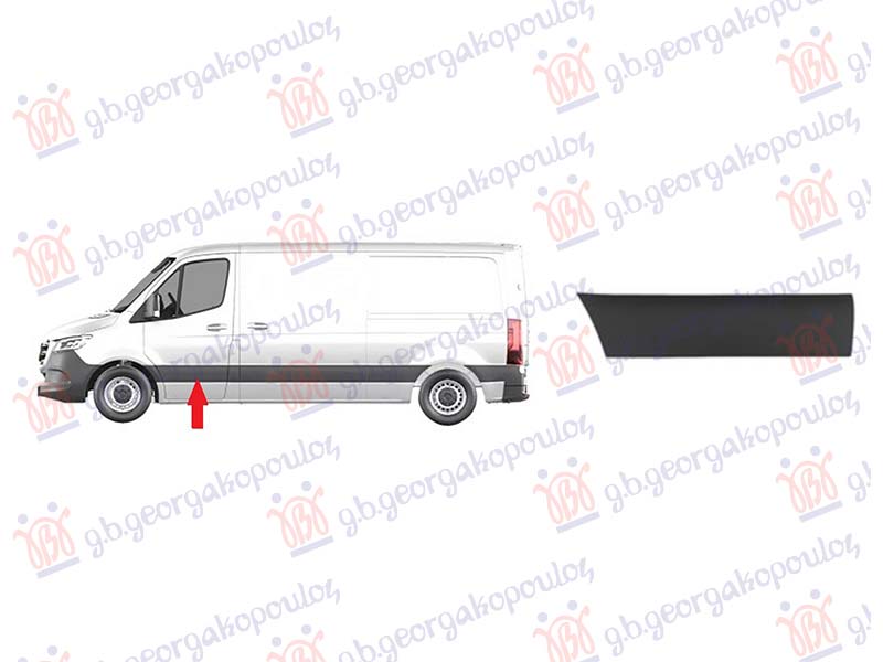 LAJSNA PREDNJIH VRATA Leva str. MERCEDES SPRINTER (W907) (2018-) (OEM: 91069002009K83)