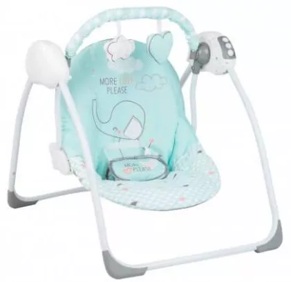 LJULJAŠKA ZA BEBE FELICE SA ADAPTEROM KIKKA BOO – ELEPHANT MINT