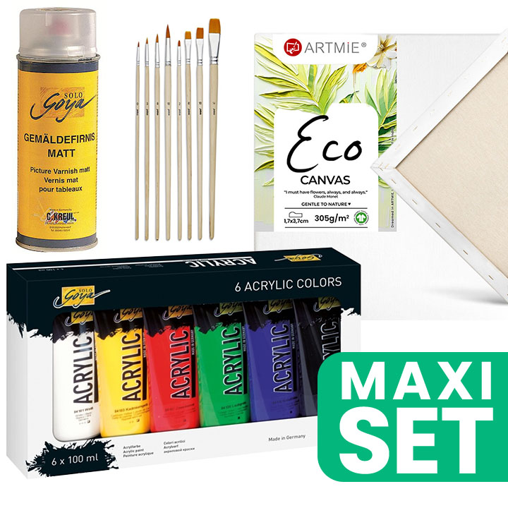 Osnovni set za slikanje sa četkicama i mat lakom