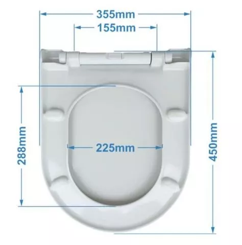 Wc daska soft close slim Viva Brilla bela