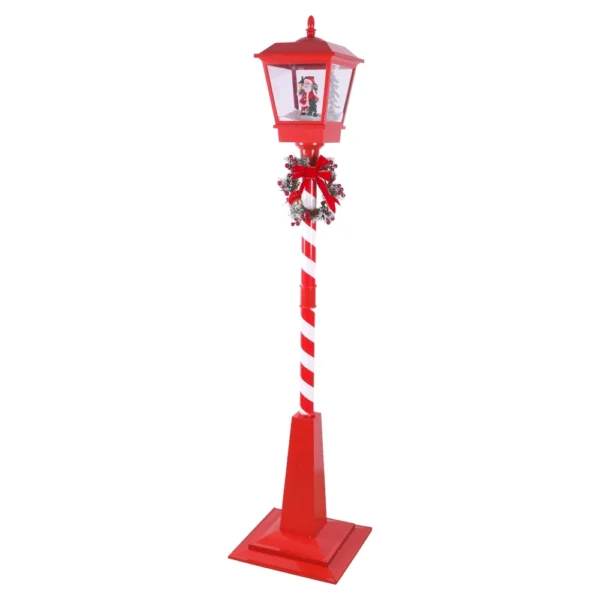 Monti, ulična snežna lampa, crveno-bela, 188cm