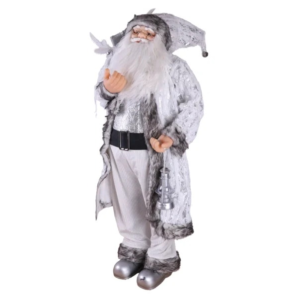 Deco Santa 10, Deda Mraz, srebrna, 120cm