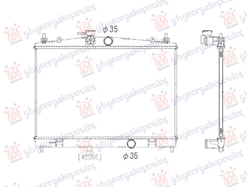 HLADNJAK MOTORA 1.6 BENZIN/GAS (MAN/AUTO) (652×388) NISSAN JUKE (2015-2019) (OEM: 21410BA60B)