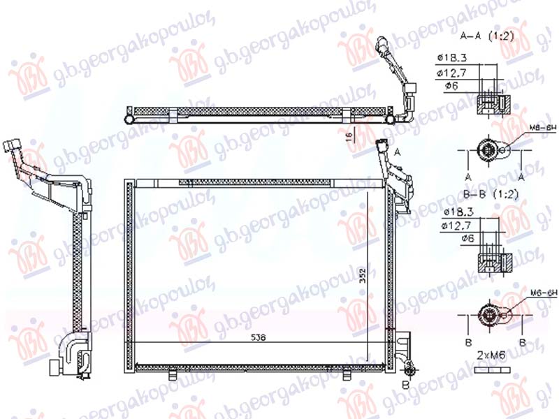 HLADNJAK KLIME 1.5 DIZEL (518×382) FORD ECOSPORT (2013-2017) (OEM: 1751978, 1807233, 1824576)
