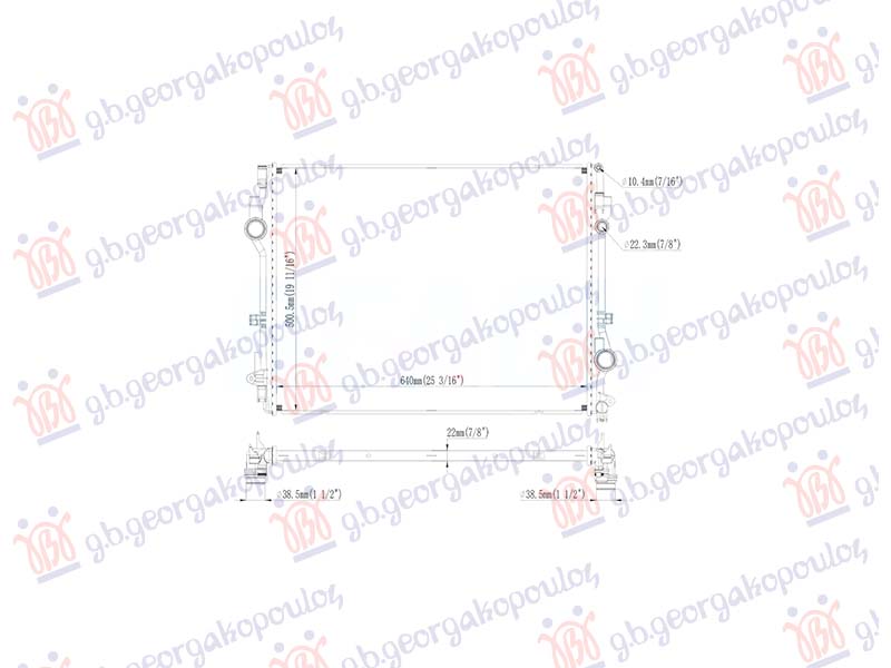HLADNJAK MOTORA 2.0 BENZIN/HIBRID – 3.0 DIZEL/HIBRID (640×500) MERCEDES GLC (X254/C254) SUV/COUPE (2023-) (OEM: 0995002102, A0995002102)