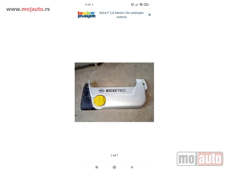 Astra F 1.6 benzin 16 v poklopac motora