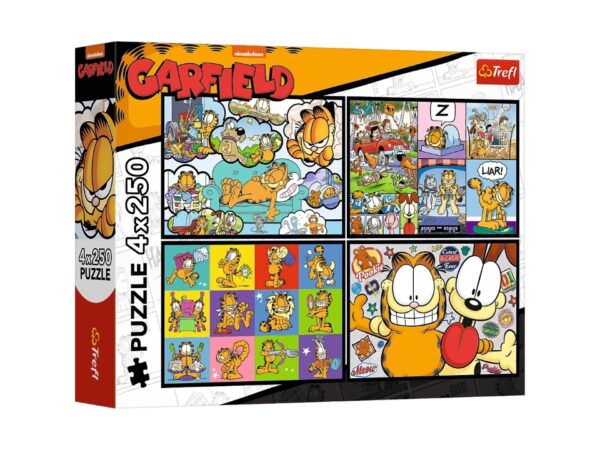 Puzzle 4*250 Garfild