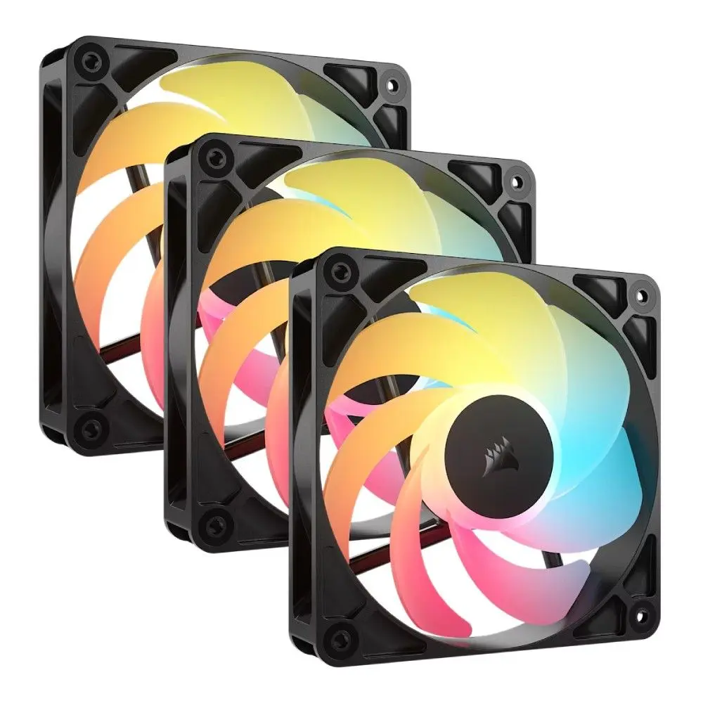 CORSAIR RS120-R ARGB 120mm PWM Reverse Fans 3u1 Black