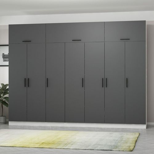 Kale - 5151 Anthracite White Wardrobe