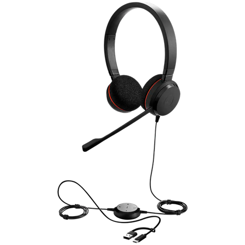 JABRA Evolve 20 Stereo UC Slušalice sa USB C/A adapterom