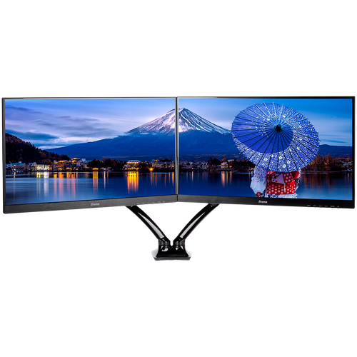 Iiyama DS3002C-B1 - Montažni kit za 2 monitora (podesiva ruka) crni