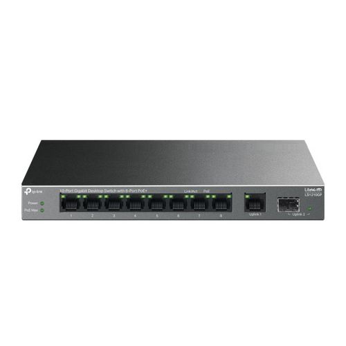 LAN Switch TP-LINK LS1210GP 9x1G/1xSFP/8PoE/61W
