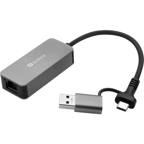 USB adpater Sandberg 136-68 USB-C/A na RJ-45 Gigabit