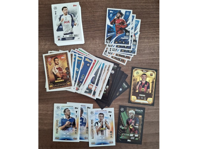 Match attax 2025/26 - 100 različitih kartica