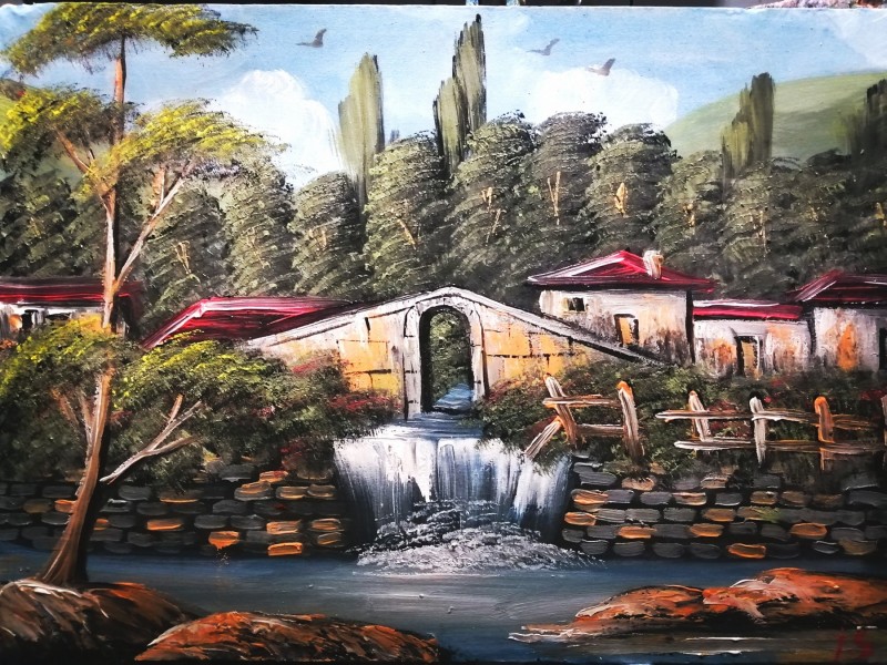 Stari most 70x50cm ulje na platnu