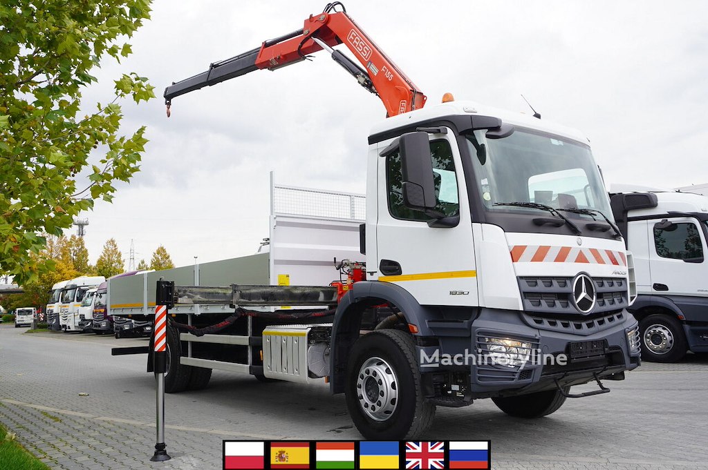 Mercedes-Benz Arocs 1830 / Flatbed 16 EPAL / HDS Fassi 155 / Reach 8 m / Load autodizalica