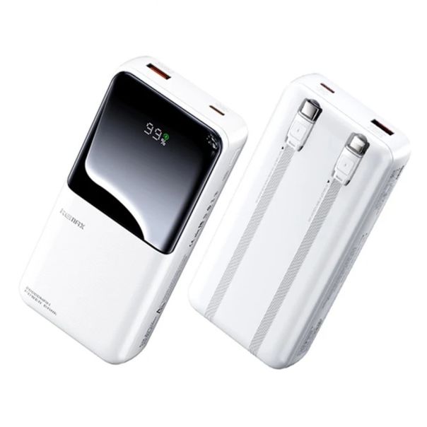 REMAX Power Bank RPP-680, 20W+QC 22.5W, 20000mAh, bela