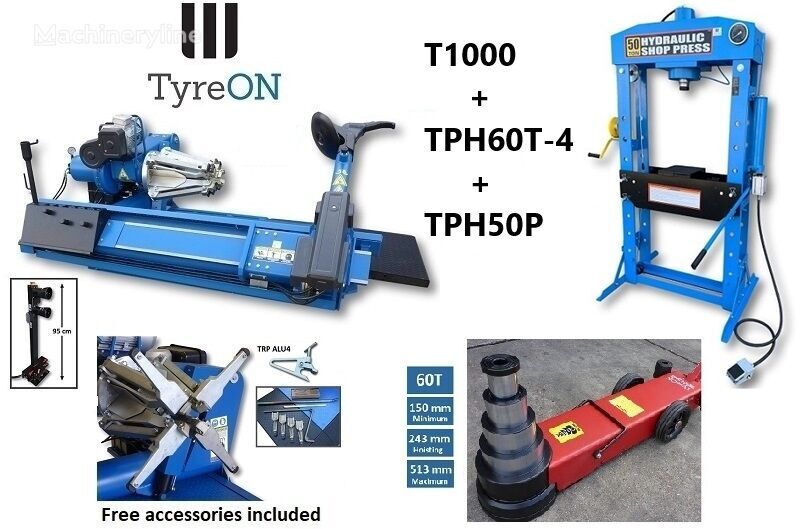 Nova TyreON T1000 + TPH60T-4 + TPH50P hidraulična presa