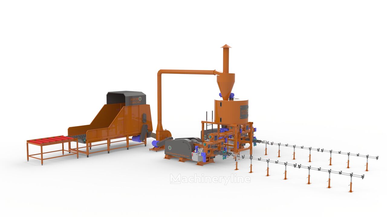 Nova Briquetting Technology Linie brichetare rapita-paie 1200-1600 kg/ora linija za briketiranje