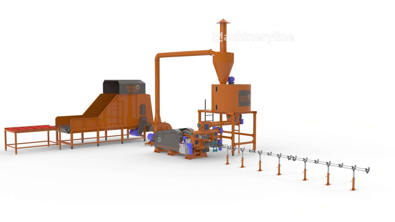 Nova Briquetting Technology Linie de brichetare paie-rapita 600-900 kg/ora linija za briketiranje