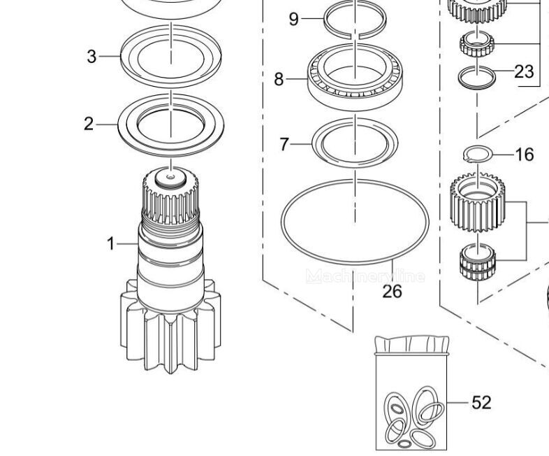 Atlas 5616537 rotacioni prenosnik za Atlas 1804, 5616537, 6015575, GD92505 bagera