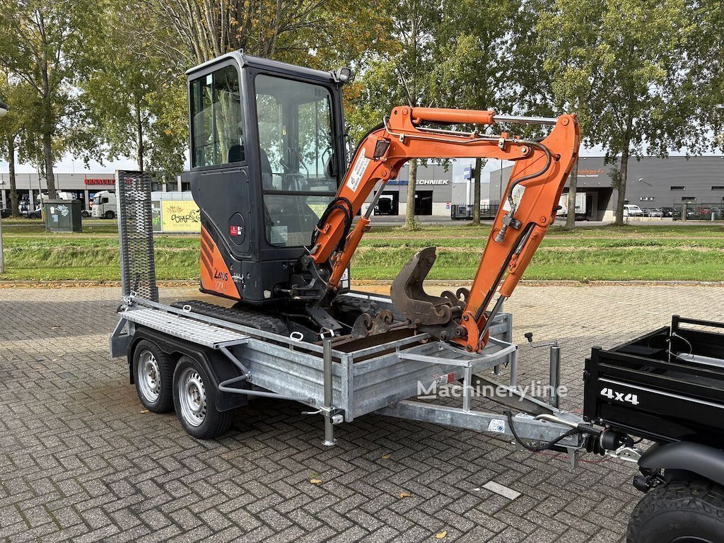 Hitachi ZX17U-2 + Humbaur trailer mini bager
