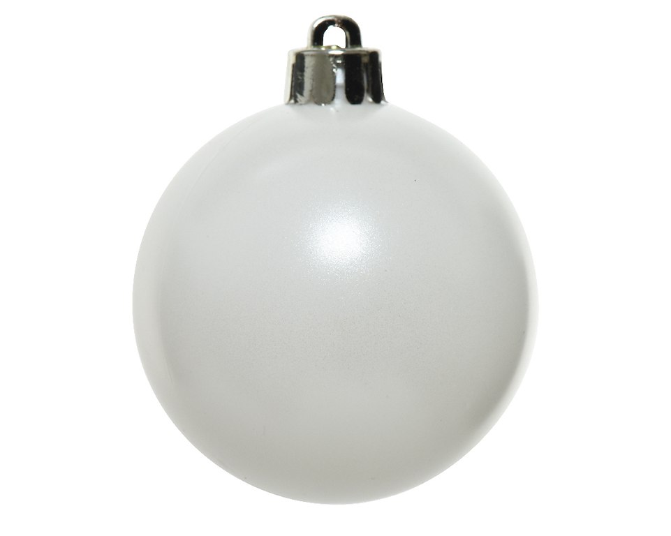 NG dekoracija - HANGING BAUBLE SET 4pcs 10cm 022172 - Winter white - KMG