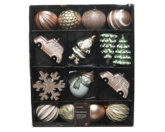 NG dekoracija - HANGING DECORATION SET 25pcs 029108 - Rose - KMG