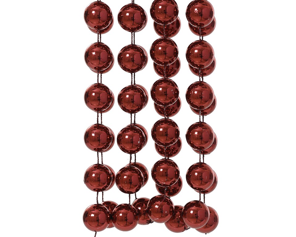 NG dekoracija - BEAD GARLAND 2.7m 001712 - Oxblood - KMG
