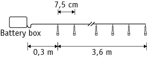 NG dekoracija - LED STRING 360cm 1034285 - Warm White - EDL
